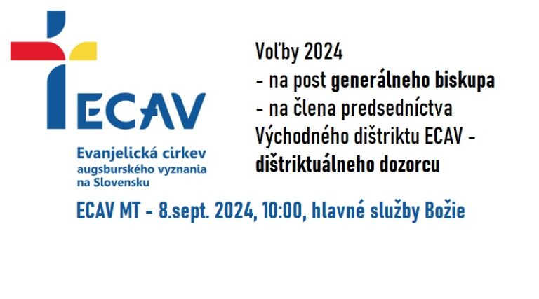 ECAV voľby 2024 – Evanjelický a. v. cirkevný zbor v Martine